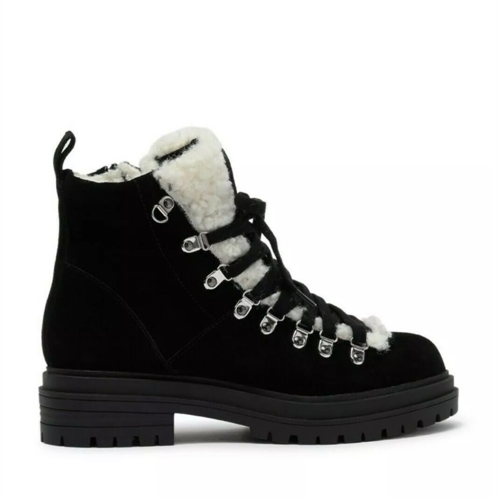 Steve Madden Resa Faux Shearling High Top Bootie - Gem